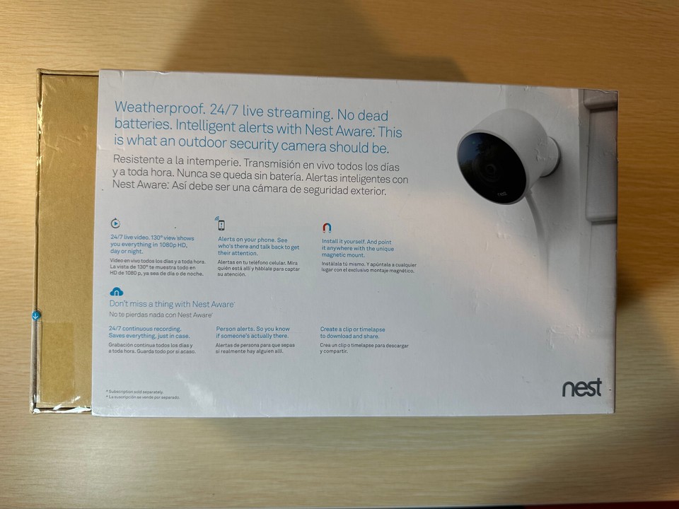 New NEST Outdoor Smart Camera (2-Pack) - A0033 (NC2400ES) - Sealed | eBay