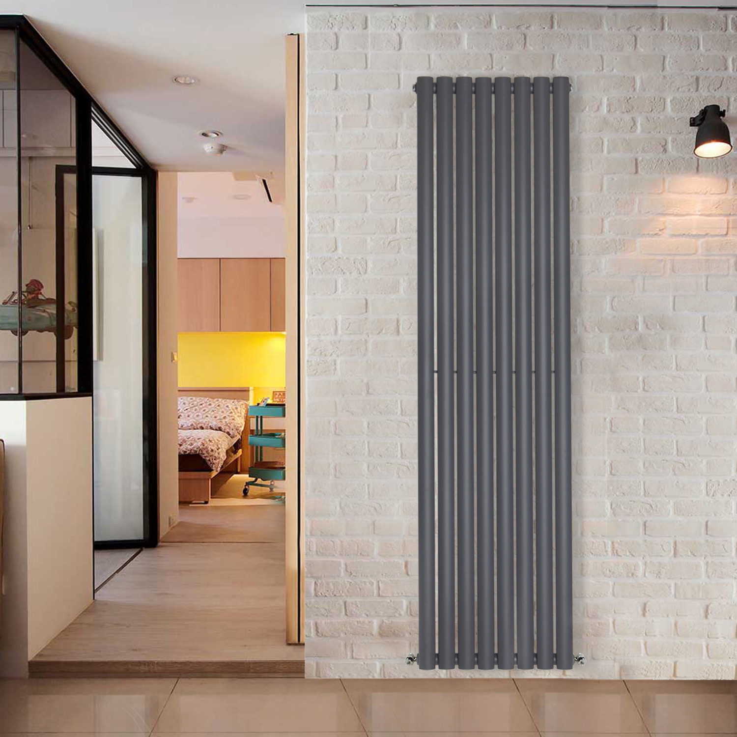 Horizontal Vertical Oval Column Designer Radiator Central Heating Rad ...