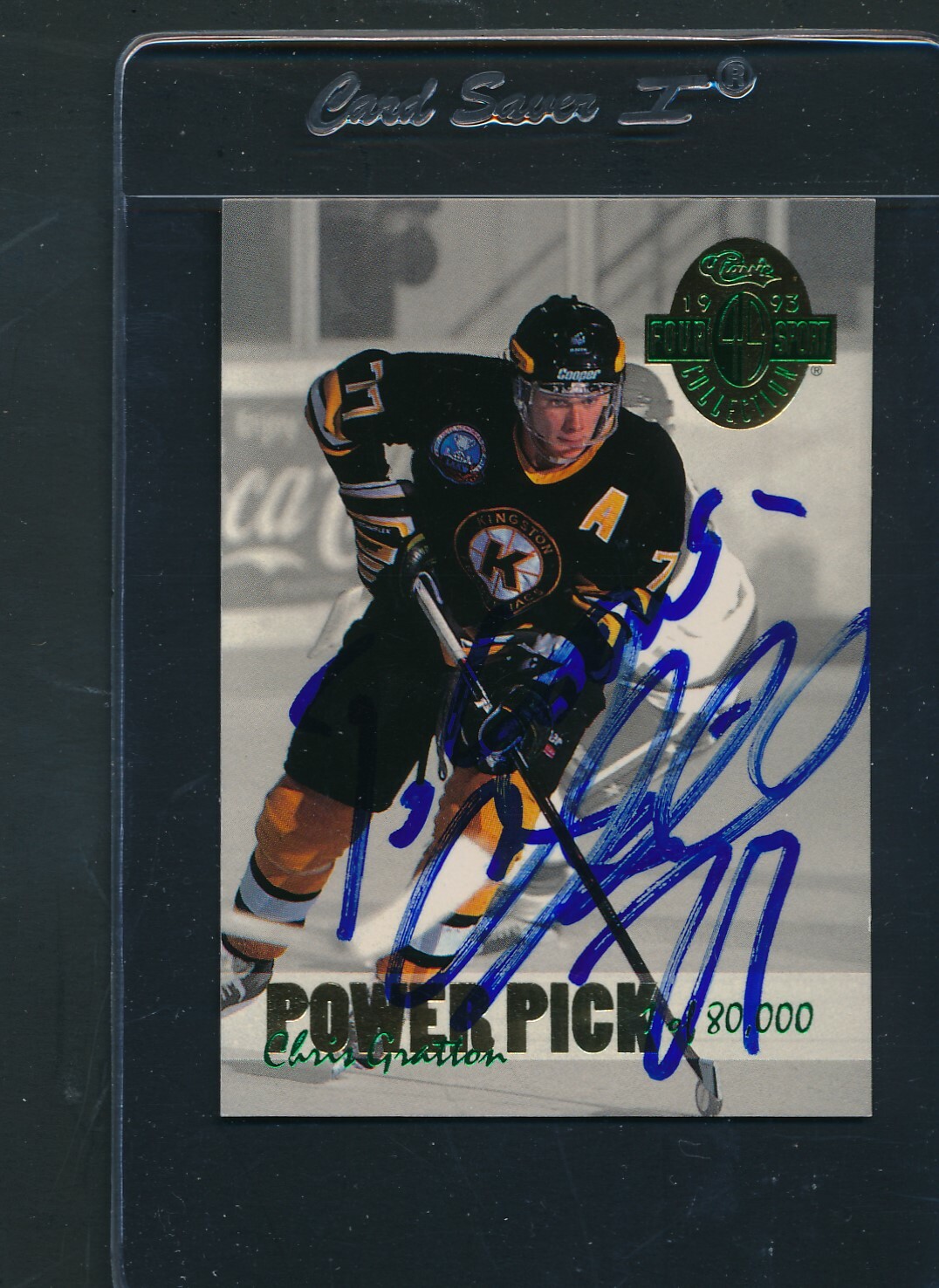 1993 Classic 4 Sport Power Pick #PP20 Chris Gratton Signed Auto *B1336 ...