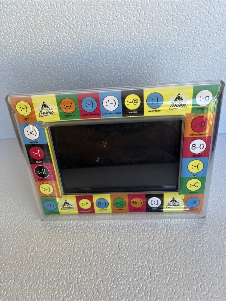 America Online AOL Emoticon Frame 90s Shorthand Internet Vintage Tech ...