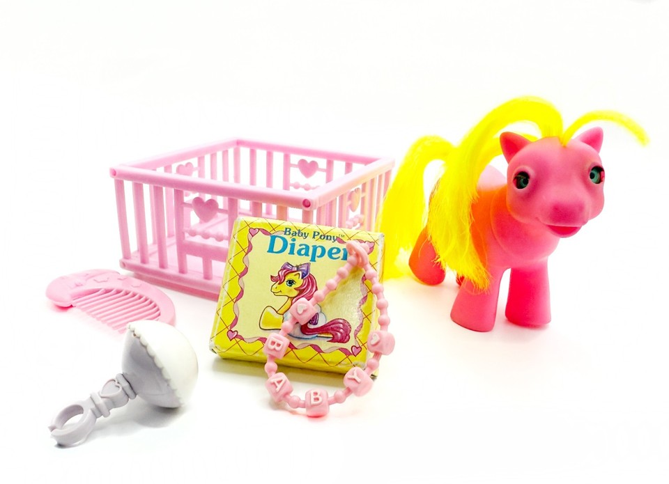 VTG 1986 My Little Pony G1 Baby Shady BBE w/ Crib & Accessories Hasbro ...