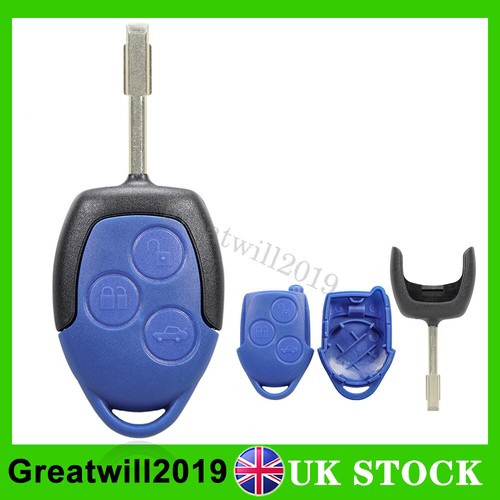 For Ford Transit MK7 2006 - 2014 Blue 3 Button Remote Key Fob Case ...