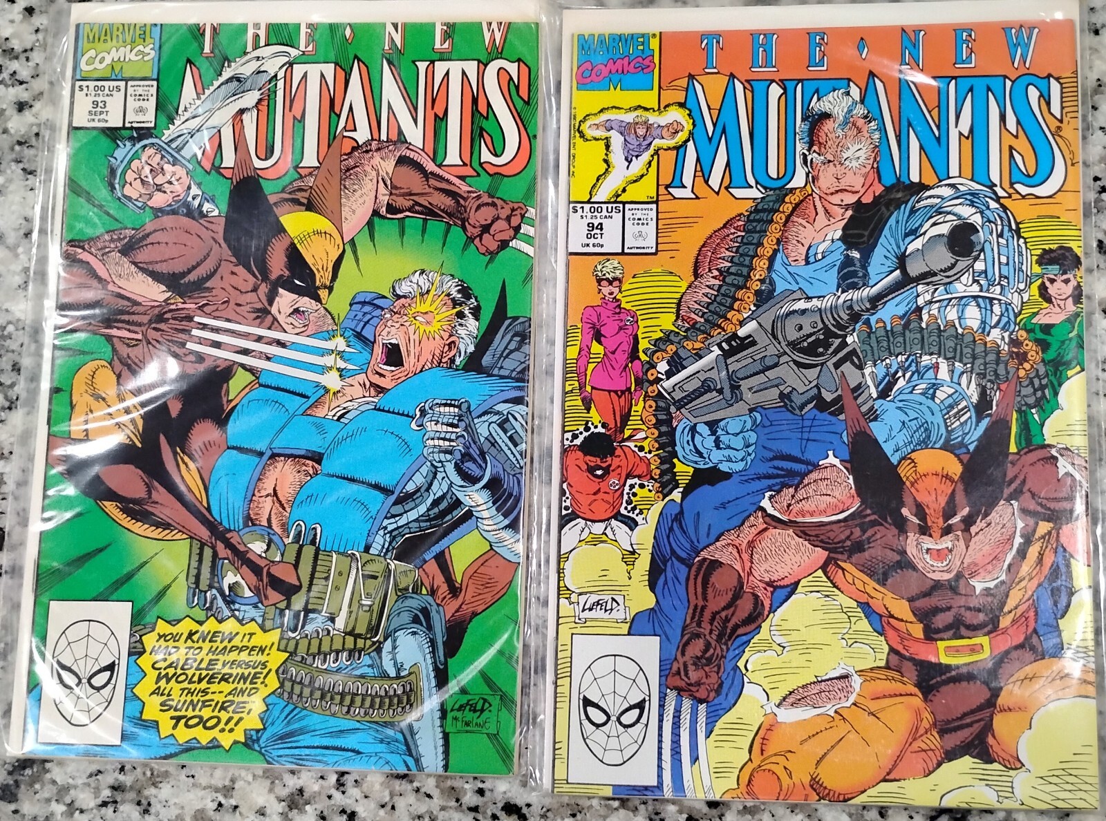 The New Mutants Issues 93, 94 - McFarland, Liefeld - Wolverine/Cable | eBay