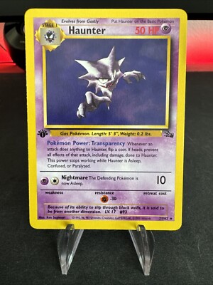 Pokémon TCG Haunter Fossil 21/62 Regular 1st Edition RARE! | eBay