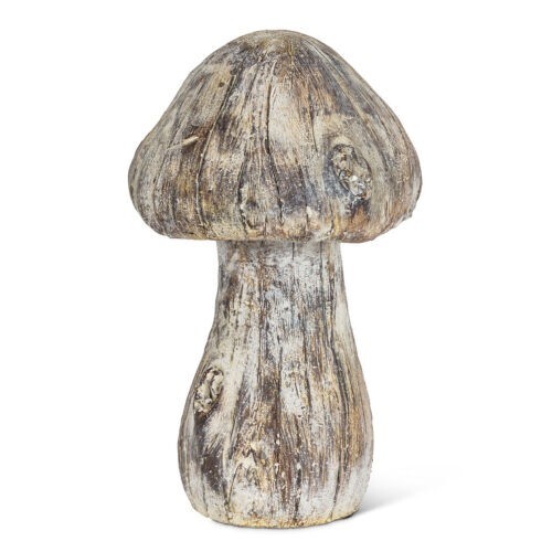 Mushroom Toadstool Large 8" High Wood Look Cement Realistic Detail 4.25 ...