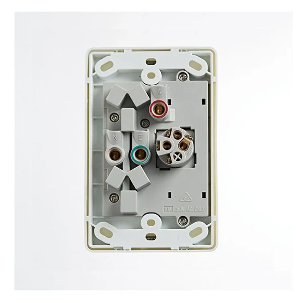 Classic Double Power Point With 16Ax Extra Switch Vertical Pack | eBay