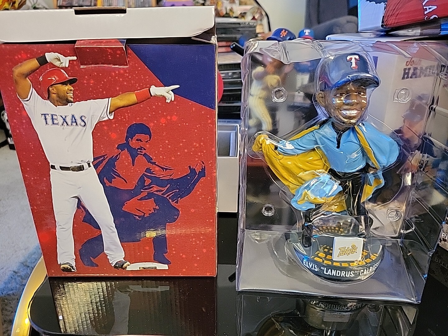 TEXAS Rangers Star Wars Elvis Andrus Landrus Calrissian Bobblehead NEW ...