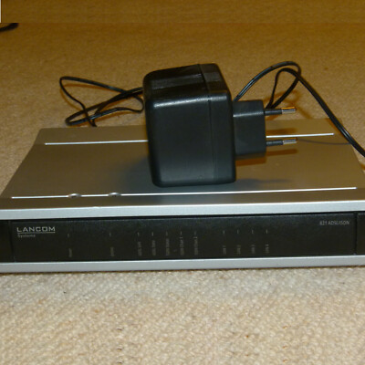 Lancom 821 ADSL ISDN Modem Annex B - 4 Port 10/100 Router mit Netzteil ...