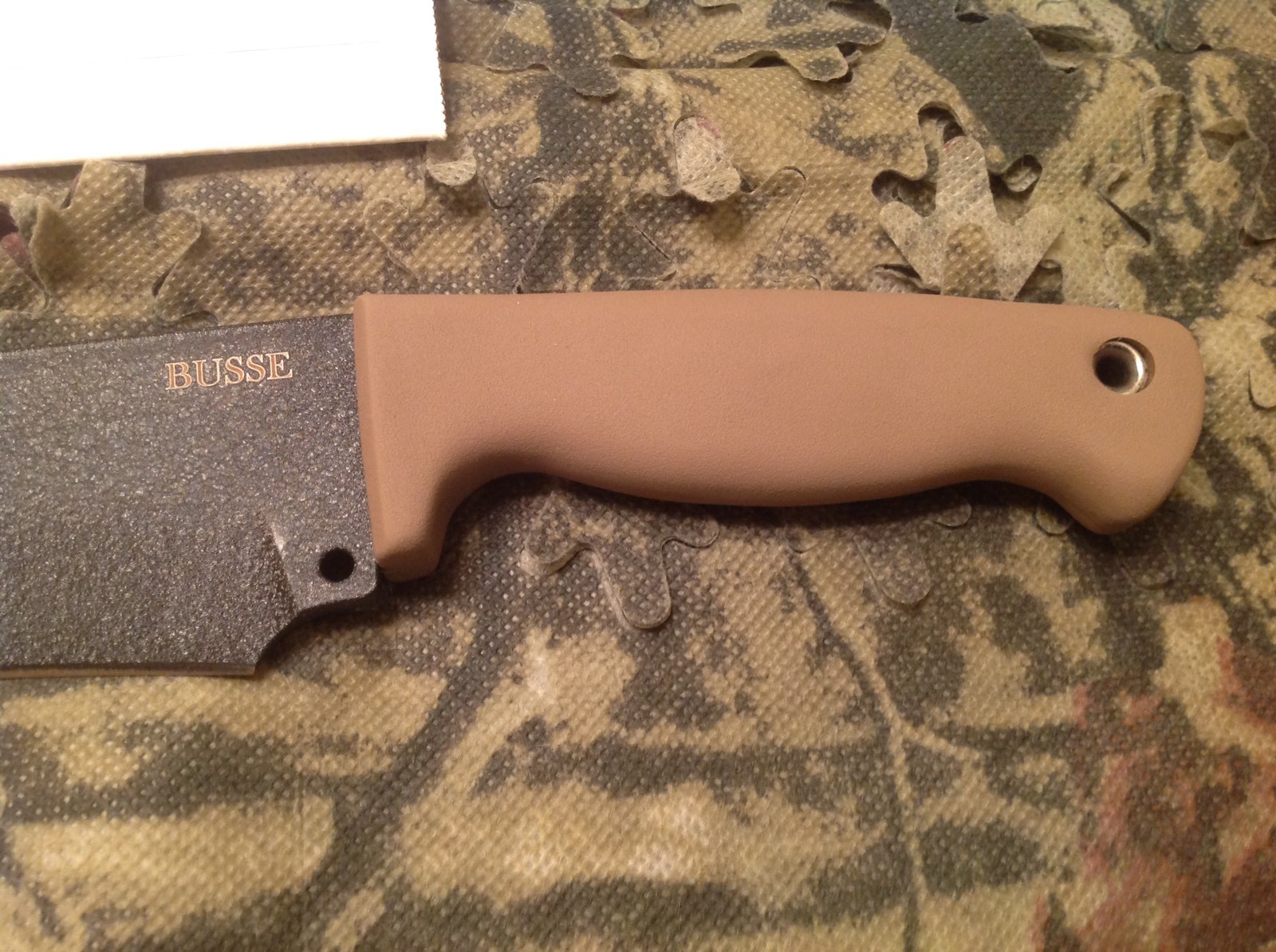Busse Combat CG BB13 Black Finish With Tan Respirene C Handle | eBay