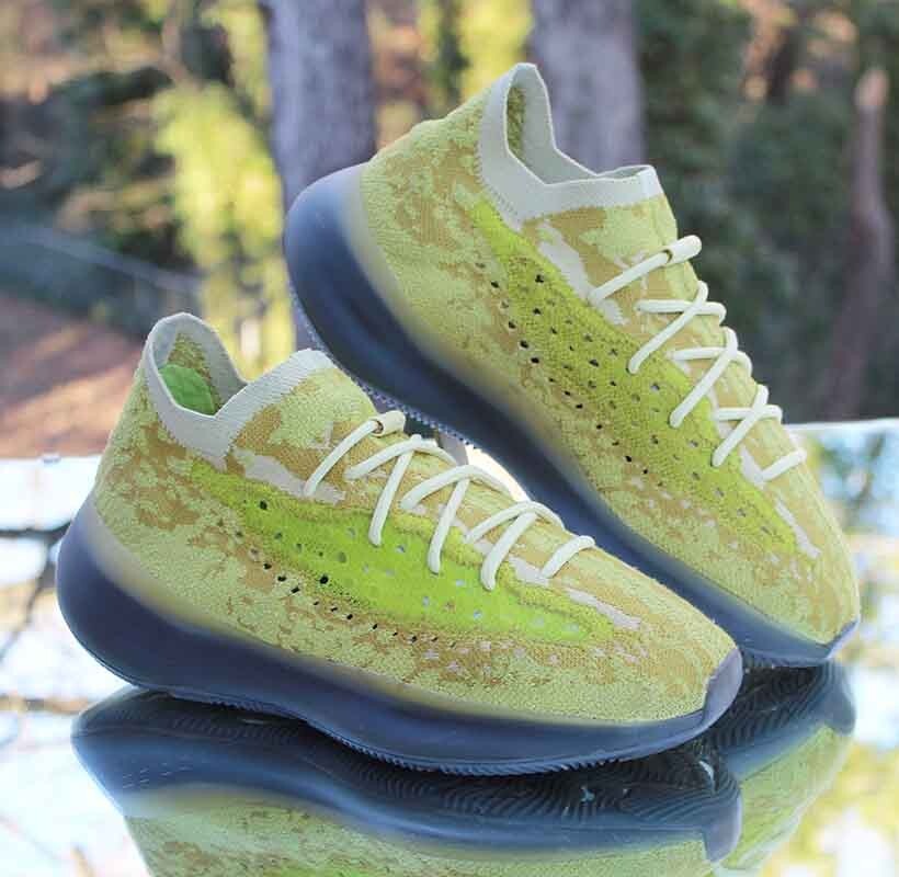 Adidas Yeezy Boost 380 Hylte Glow Men’s Size 9.5 Yellow Green Custom ...
