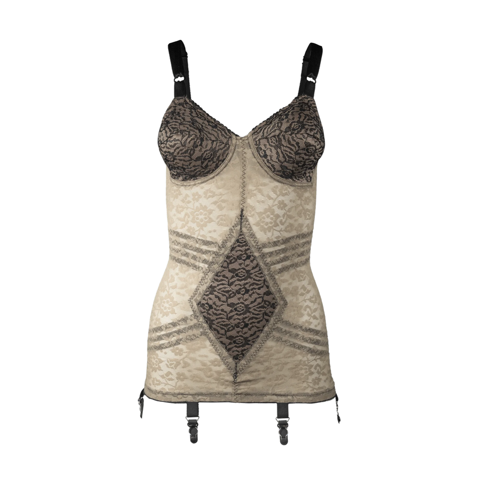 Rago Shaper Open Bottom Mocha/Black Body Briefer Plus Size 42 Multiple ...