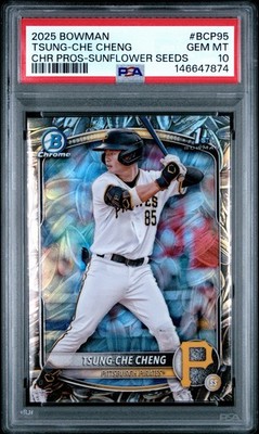 2025 Bowman Tsung-Che Cheng Chrome 1st Sunflower Seeds PSA 10, SSP ...