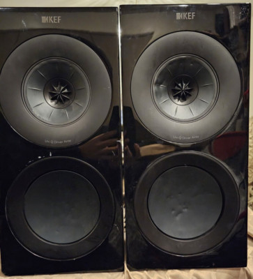 KEF R3 Series Passive 3-Way Bookshelf Speakers (PAIR) - Black Gloss ...