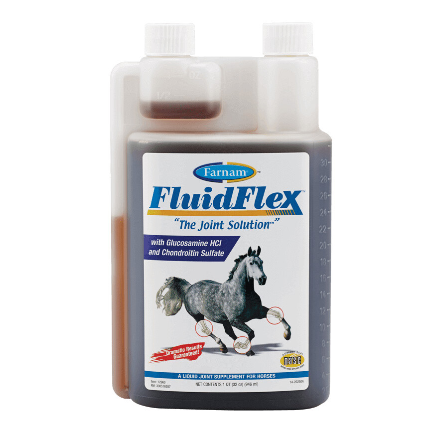 Farnam Fluidflex Liquid Joint Supplement for Horses, 32 Ounces, 32 Day ...