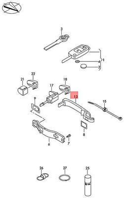 Genuine VW Phaeton 3D1 3D2 3D3 3D4 3D6 Door Handle Trim Primed ...