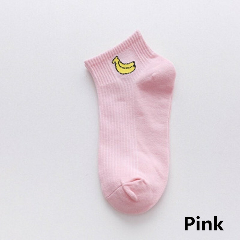 5 Pairs Cute Fruit Short Cotton Socks Women Girls Colorful Low Cut ...