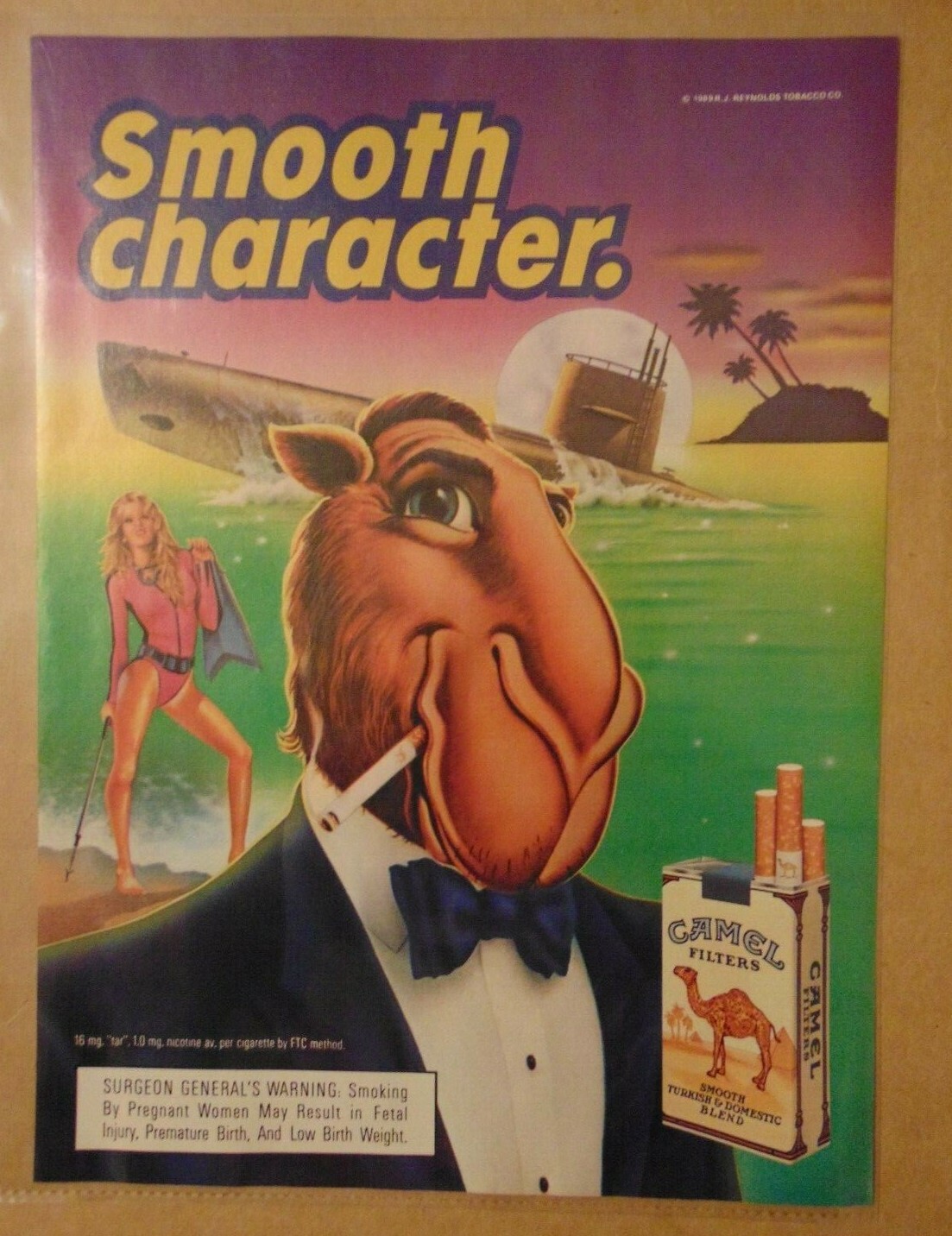 JOE CAMEL Cigarette Smoking SUBMARINE Magazine Print Ad Advertisement ...