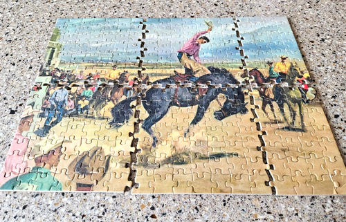 Vintage Jaymar Royal Picture Jigsaw Puzzle COMPLETE RODEO by Henry ...