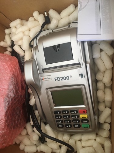 First Data FD200ti FD-200TI Credit Card Terminal with HPS Pin pad | eBay