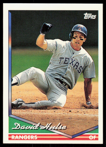 1994 Topps 498 David Hulse Texas Rangers | eBay