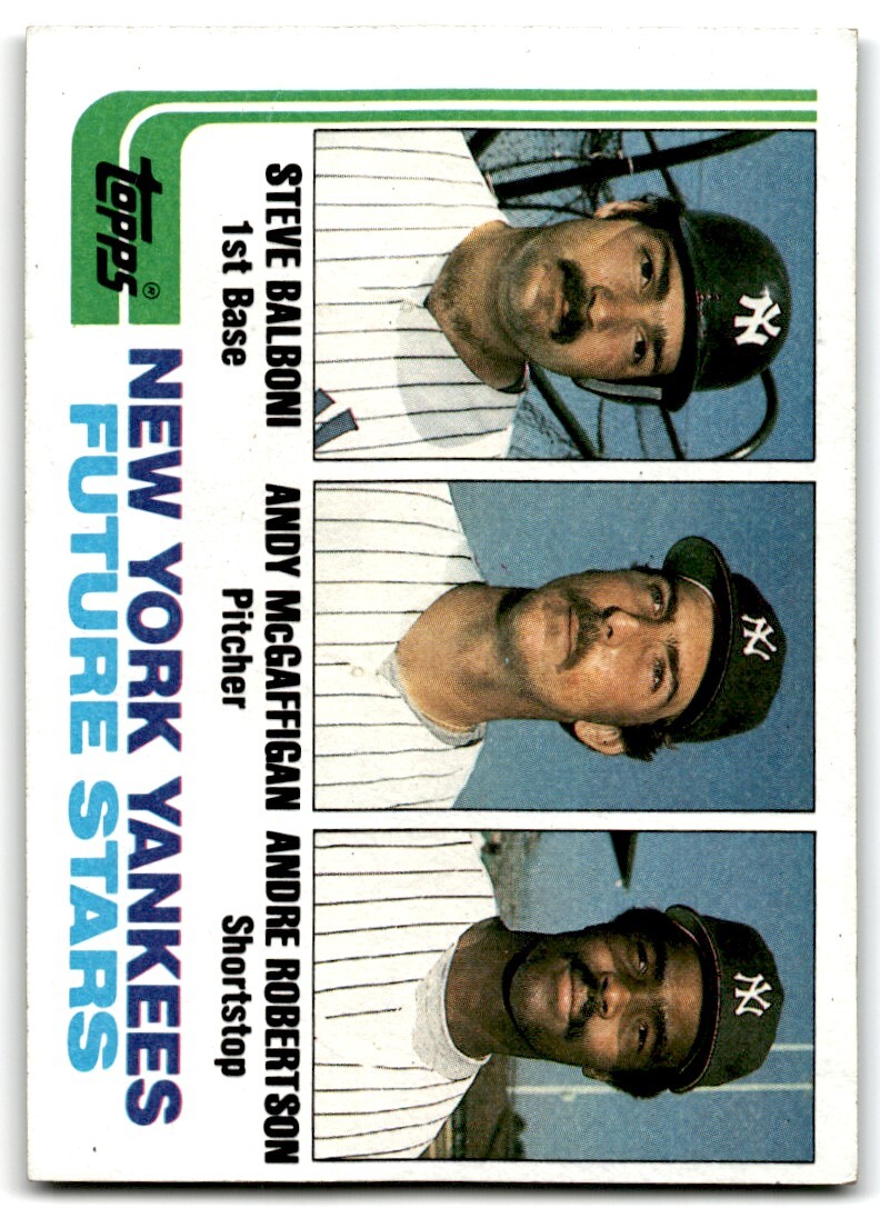 1982 Topps Yankees Future Stars - Steve Balboni/McGaffigan/Robertson ...