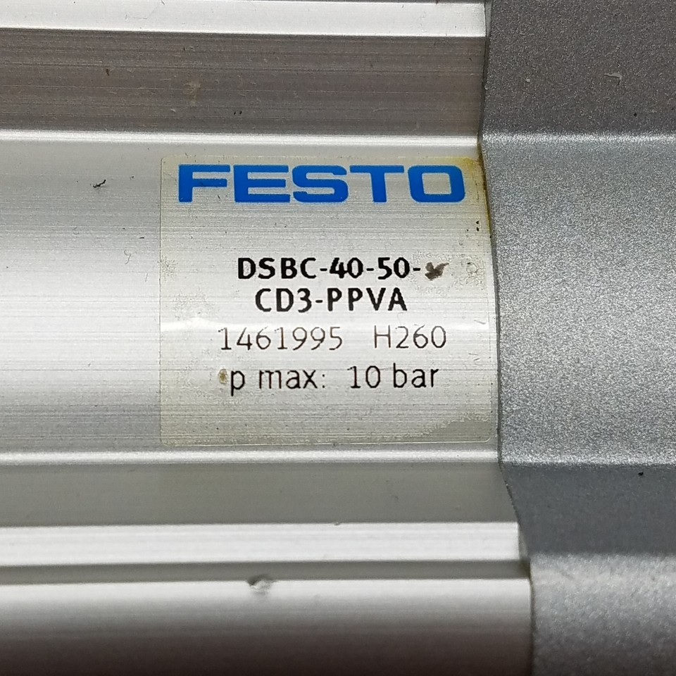 Festo 1461995 DSBC-40-50-CD3-PPVA Pneumatic Cylinder, 40mm Piston, 50mm ...