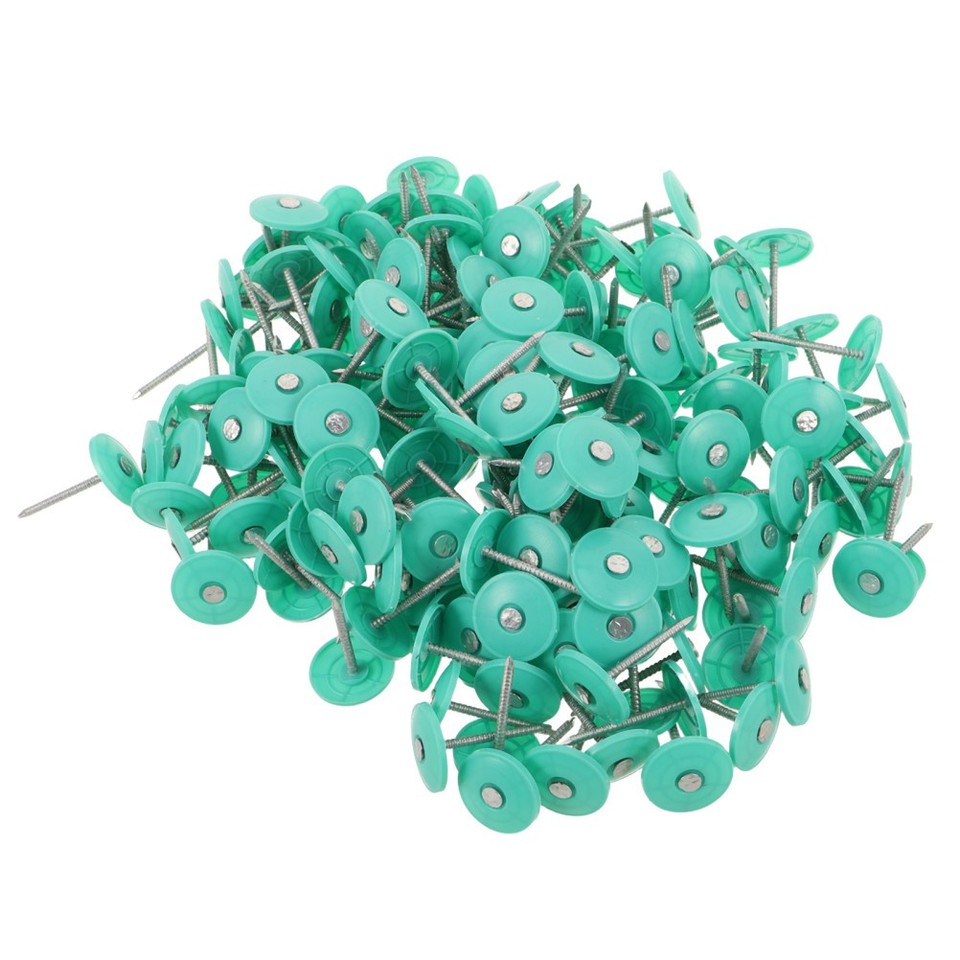 200 Pcs Roof Fixing Nails Wood Tacks for Insulation Board Cap Washers ...