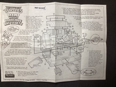 TMNT Ninja Turtles 1995 Mini Mutants Blueprints PIZZA WARS BATTLESET ...
