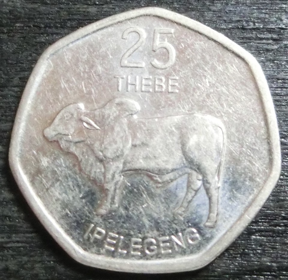 Botswana 25 Thebe 2013 Zeburind | eBay