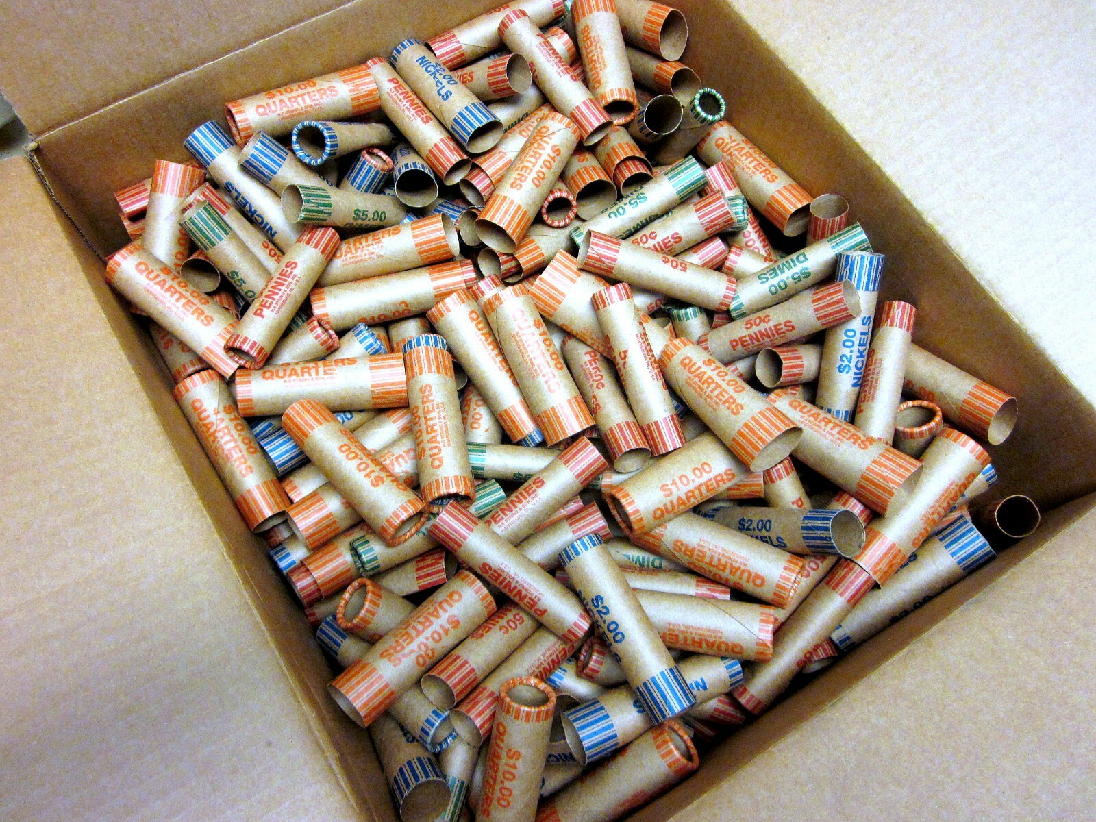 Box of 500 Assorted N.F. String Coin Wrappers - P,N,D,Q | eBay