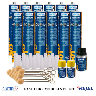 12 x DINITROL 501 FAST CURE WINDSCREEN FITTING BONDING ADHESIVE GLUE ...