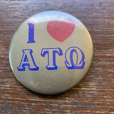 Alpha Tau Omega Fraternity Pinback Button Adv | eBay
