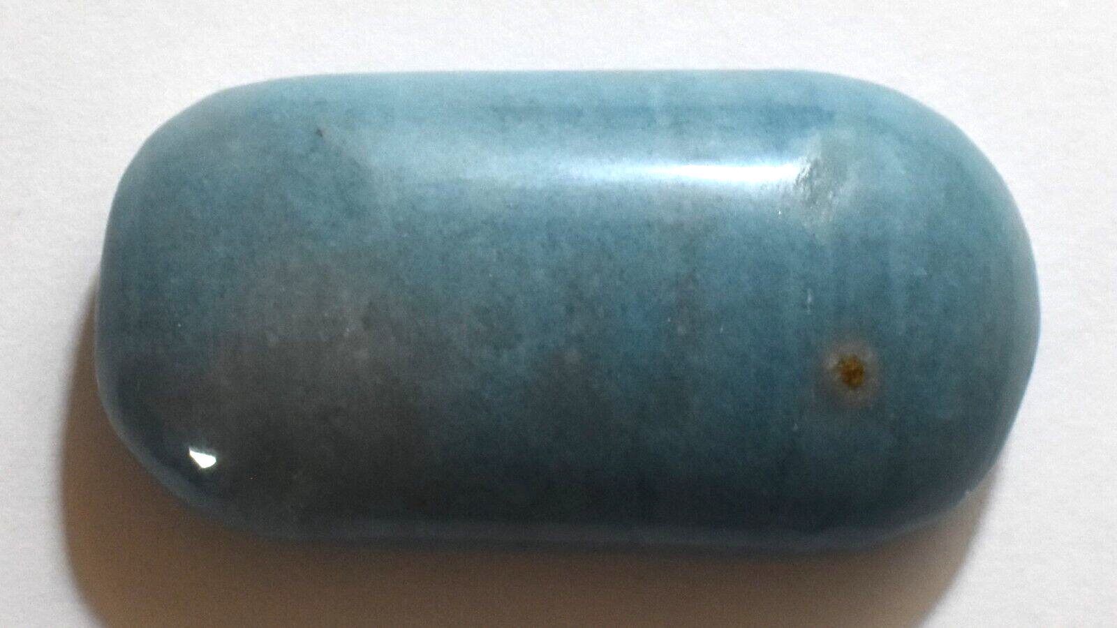 Troilite Crystal Palm Worry Stone Hand Carved Polished Nice Blue Color ...