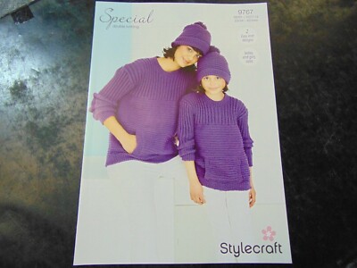 Stylecraft Double Knitting Pattern 9767 22/24- 42/44 in Sweater and Hat ...