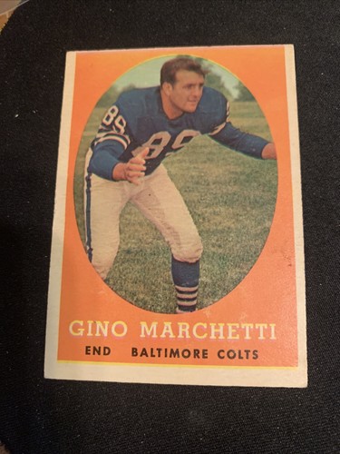 1958 Topps Football Card #16 Gino Marchetti HOF Baltimore Colts Nm+ ...