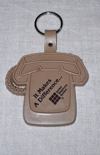 VINTAGE UNITED TELEPHONE SYSTEM KEYCHAIN ROTARY DIAL PHONE TELEPHONE ...