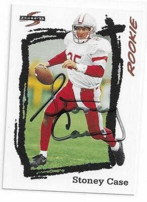 STONEY CASE Autographed Signed 1995 Score Football card #251 New Mexico ...