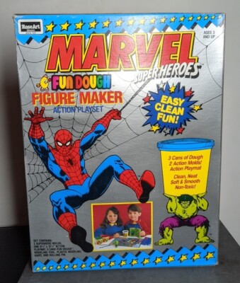 Marvel Super-Heroes Fun Dough Figure Maker Play Dough Sealed Spider-Man ...