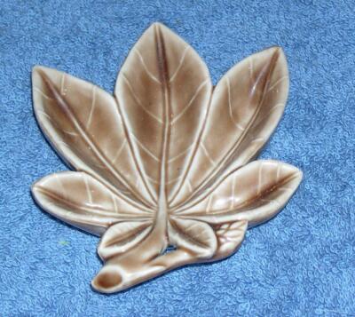 WADE CERAMICS - Brown Leaf Dish, 3 1/4" diameter | eBay