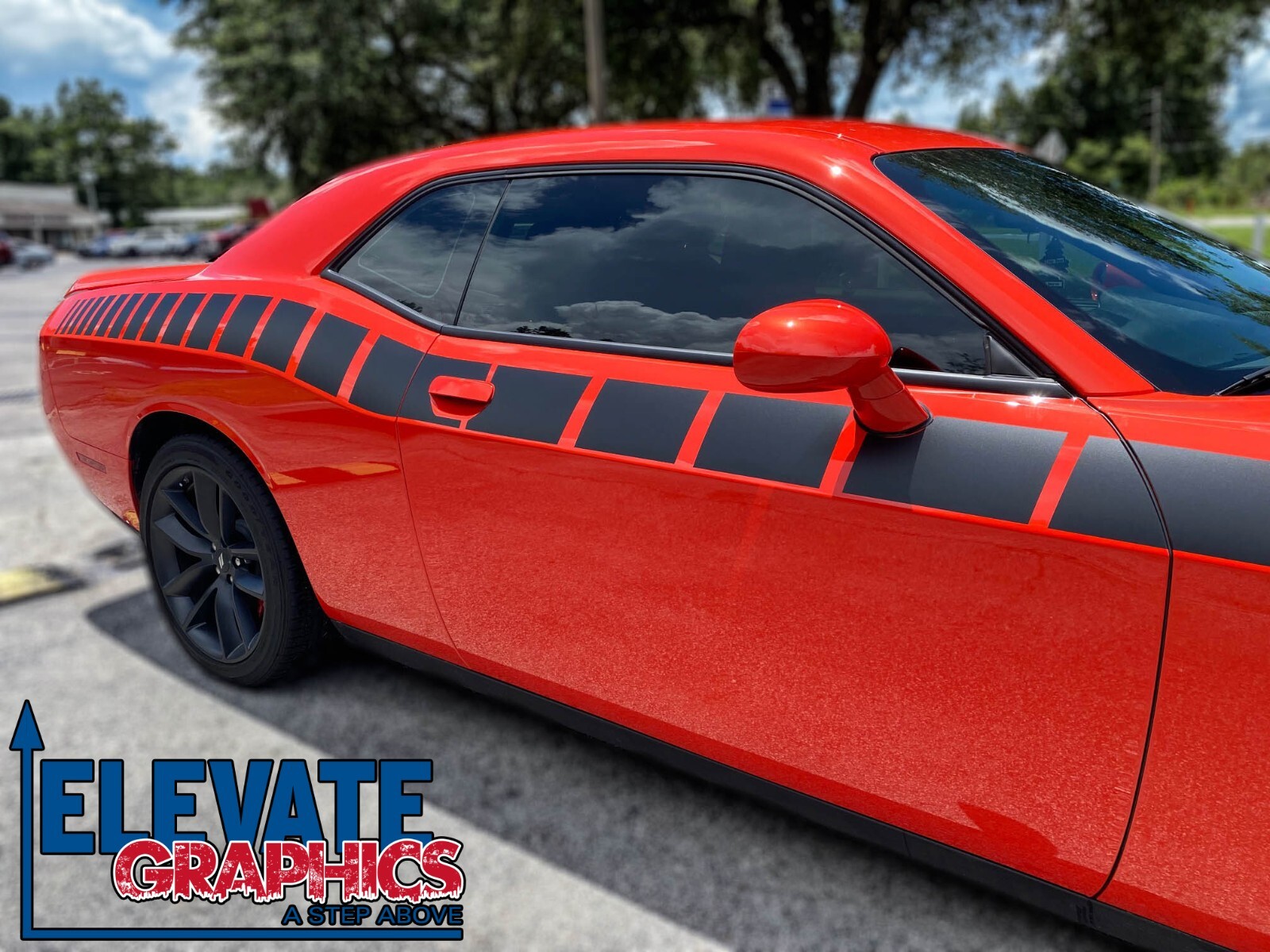 For Dodge Challenger Stripes Side Cuda Graphics Vinyl Decals Stickers ...