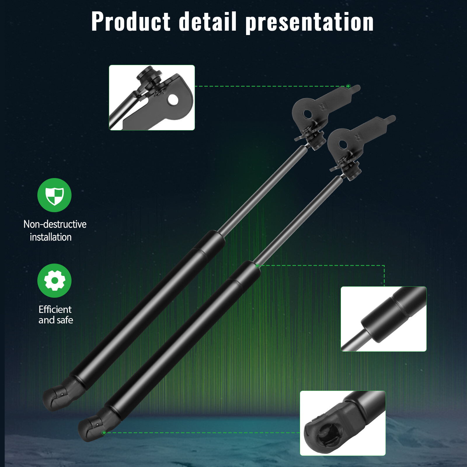 1999-2003 Toyota Solara Front Hood Gas Lift Supports Struts Shocks Fits ...