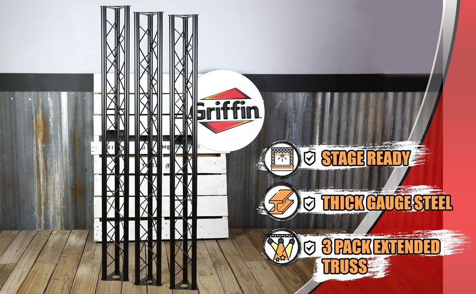 3-PACK Stage Mount Triangle Truss Extension by GRIFFIN | 5Ft DJ Stage ...