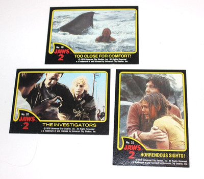 1978 Topps Jaws 2 Trading Card lot x3 #19 #20 #32 Vintage 70's Trading ...