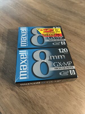 MAXELL GX-MP 120 HIGH QUALITY 8mm CAMCORDER VIDEO TAPES - LOT OF 2 NEW SEALED 25215281013| eBay