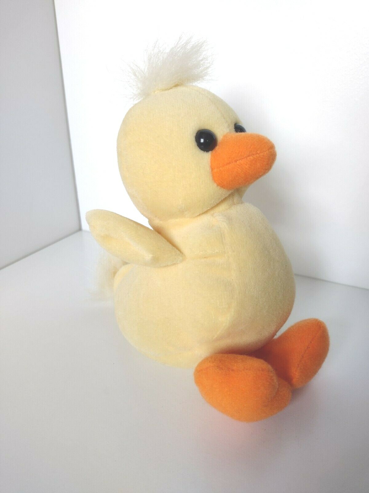 Vintage 90s Plush Duckling Baby Crested Duck Stuffed Animal Yellow ...