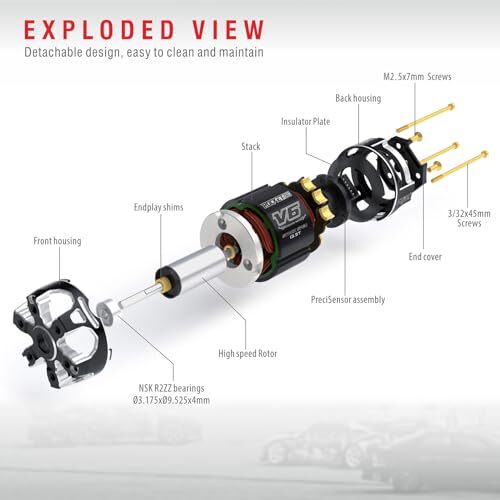 Surpass Hobby Rocket 540-V6-sensored Brushless 13.5Tkv shaft 5.0 13.5T kv | eBay