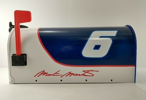 Vintage 1998 Mark Martin #6 Official U.S. Mail Metal Mailbox NASCAR ...