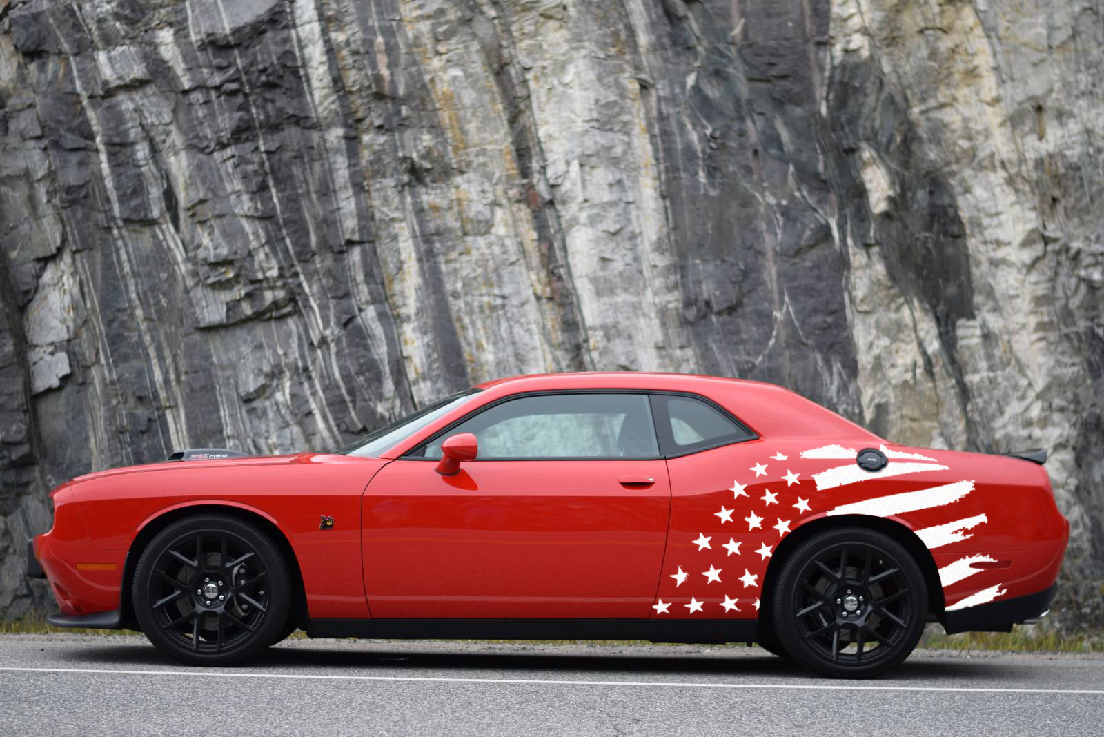 2014-2023 Challenger [S&B_DS_x] Reflective Stars & Bars Driver Side | eBay