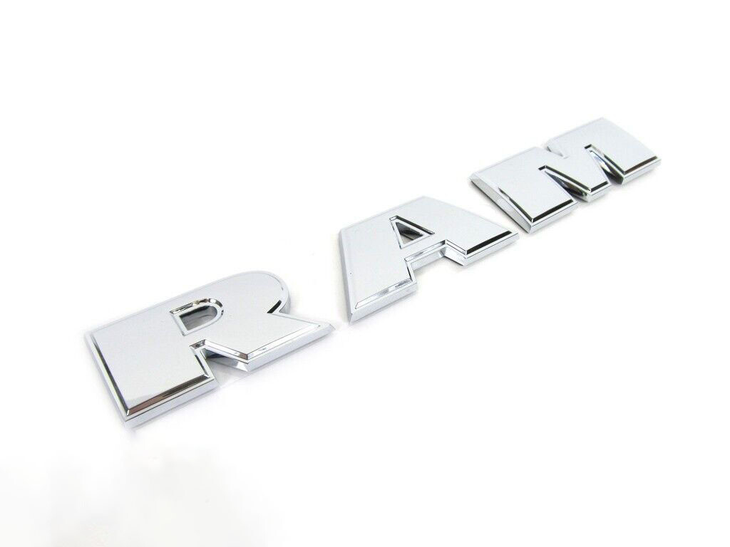 08-18 Dodge Ram 1500 2500 FRONT DOOR CHROME RAM NAMEPLATE EMBLEM OEM ...