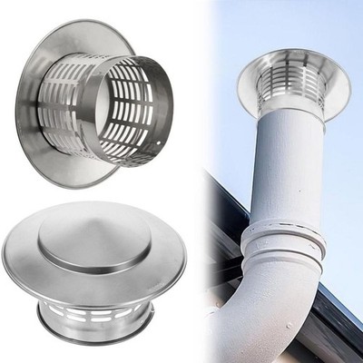 75-200mm Fireplace Chimney Caps Roof Cowl Metal Tops Hat Flue Rain Cap ...